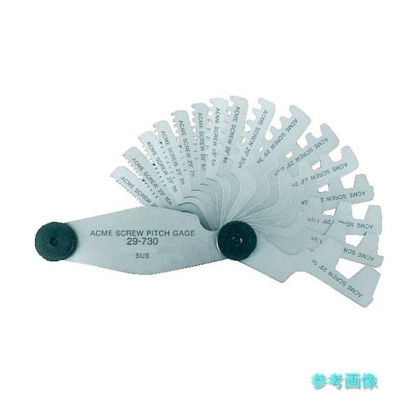 メーカー：トラスコ中山(株)在庫状況：仕入先在庫品納期：お支払い確認後、3営業日以内出荷予定（欠品時は早急にご連絡いたします。）商品特長：●アクメ式台形ねじのピッチを簡単、正確に測定できます。●厚さは0.8mmです。用途：●ピッチ測定に。仕...