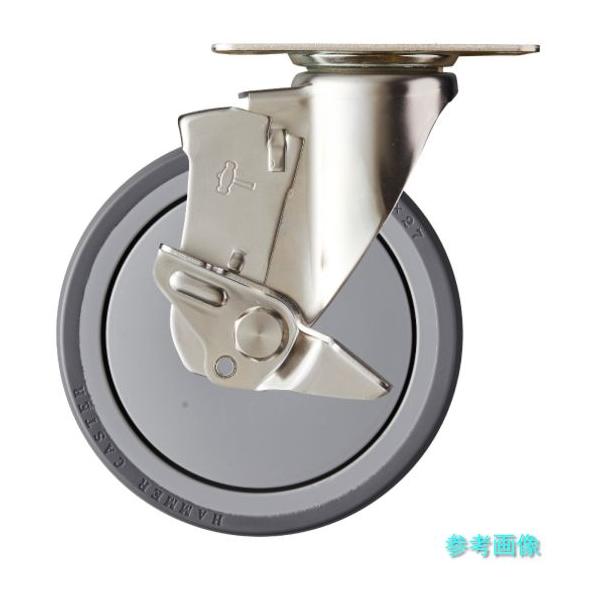 メーカー：ハンマーキャスター(株)在庫状況：仕入先取寄せ品納期：お支払い確認後、8〜10営業日以内出荷予定（欠品時は早急にご連絡いたします。）仕様：●許容荷重(daN)：70●車輪径D(mm)：125●車輪幅(mm)：27●取付高H(mm)...