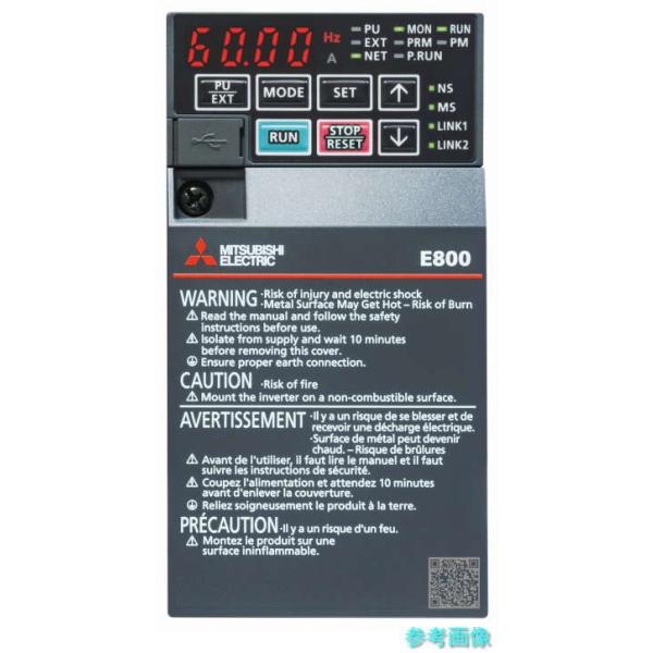 メーカー：三菱電機（株）在庫状況：仕入先在庫品納期：お支払い確認後、3営業日以内出荷予定（欠品時は早急にご連絡いたします。）商品特長：●最小クラスの高性能インバータです。●上位ITシステムとリアルタイムに連携、稼動状況を集中遠隔監視し、さら...