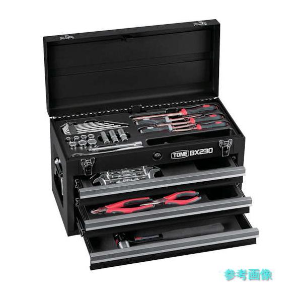 メーカー：TONE(株)在庫状況：仕入先取寄せ品納期：お支払い確認後、4営業日以内出荷予定（欠品時は早急にご連絡いたします。）商品特長：●工具を厳選し、自動車の整備に適した9.5sqエントリーセットです。用途：●オートメカニック用。仕様：●...