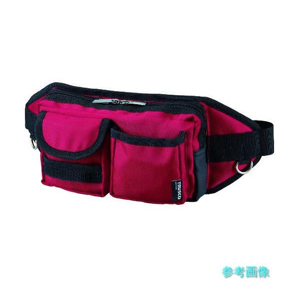 メーカー：トラスコ中山(株)在庫状況：仕入先在庫品納期：お支払い確認後、3営業日以内出荷予定（欠品時は早急にご連絡いたします。）商品特長：●前面2か所に便利なポケットが付いたウエストポーチです。仕様：●色：レッド●幅(mm)：250●奥行(...
