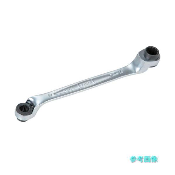 メーカー：TONE(株)在庫状況：仕入先在庫品納期：お支払い確認後、3営業日以内出荷予定（欠品時は早急にご連絡いたします。）商品特長：●切替ダイヤルを回せば右回転・左回転・固定の切替が可能です。●75°の角度でオフセットしているため障害物を...