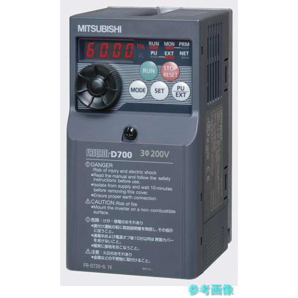 メーカー：三菱電機（株）在庫状況：仕入先在庫品納期：お支払い確認後、3営業日以内出荷予定（欠品時は早急にご連絡いたします。）商品特長：●汎用磁束ベクトル制御により150％/1Hz、200％/3Hz(3.7K以下)高始動トルクを実現しました。...