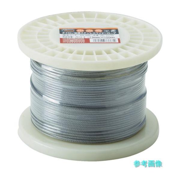 メーカー：トラスコ中山(株)在庫状況：仕入先在庫品納期：お支払い確認後、3営業日以内出荷予定（欠品時は早急にご連絡いたします。）商品特長：●耐食性、耐錆性、耐摩擦性に優れたステンレスロープです。●耐候性、耐薬品性を持たせたナイロン被覆タイプ...