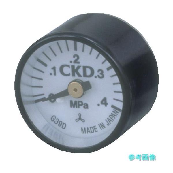メーカー：CKD(株)在庫状況：仕入先在庫品納期：お支払い確認後、3営業日以内出荷予定（欠品時は早急にご連絡いたします。）商品特長：●超小型圧力計です。用途：●圧縮空気の圧力を目視管理に。仕様：●圧力レンジ(MPa)：0〜1.0●最小目盛(...