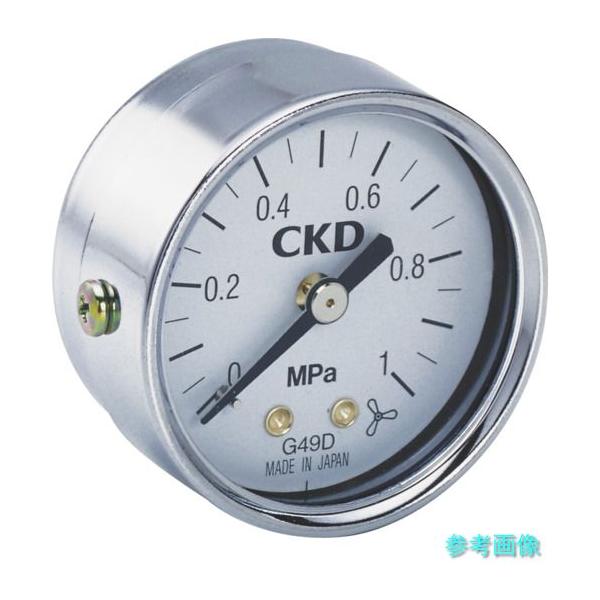 メーカー：CKD(株)在庫状況：仕入先取寄せ品納期：お支払い確認後、6営業日以内出荷予定（欠品時は早急にご連絡いたします。）商品特長：●汎用圧力計です。●ノンパープル仕様です。用途：●圧縮空気の圧力を目視管理に仕様：●接続口径：R1/8●使...