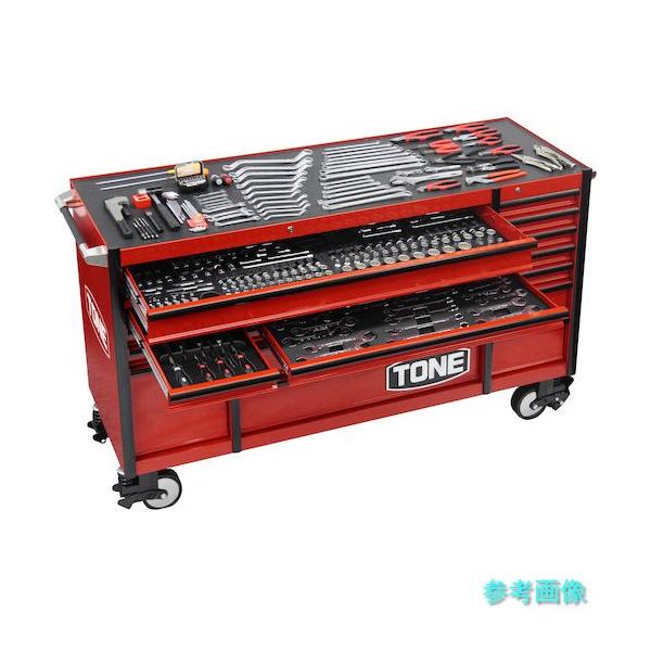 メーカー：TONE(株)在庫状況：仕入先取寄せ品納期：お支払い確認後、4営業日以内出荷予定（欠品時は早急にご連絡いたします。）商品特長：●TONE設立85周年を記念したTONE史上最大サイズのツールセットです。●内容品が全て収まるトレー付き...