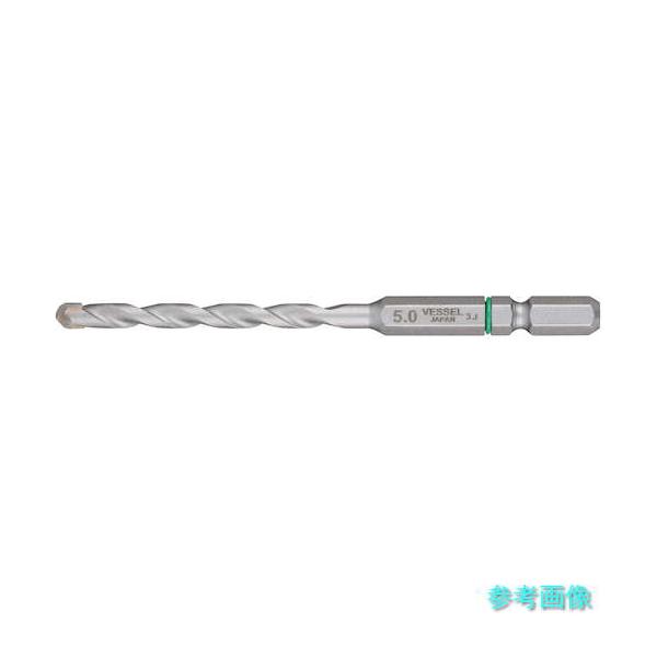 メーカー：(株)ベッセル在庫状況：仕入先在庫品納期：お支払い確認後、3営業日以内出荷予定（欠品時は早急にご連絡いたします。）商品特長：●片刃非対称の新設計刃で切削抵抗が減り切削スピードと耐久性がアップします。●刃先を水で冷やせば、穴あけが回...