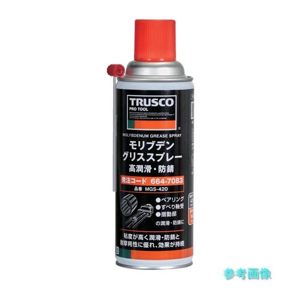メーカー：トラスコ中山(株)在庫状況：仕入先在庫品納期：お支払い確認後、3営業日以内出荷予定（欠品時は早急にご連絡いたします。）商品特長：●二硫化モリブデンの超微粒子をリチウムグリスに配合した高性能グリススプレーです。●極圧性、耐熱性、耐摩...