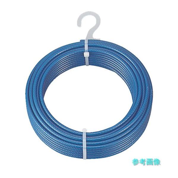 メーカー：トラスコ中山(株)在庫状況：仕入先在庫品納期：お支払い確認後、3営業日以内出荷予定（欠品時は早急にご連絡いたします。）商品特長：●メッキ付ワイヤロープにPVC被覆を施した物で、耐食性、美観などを要求される場合に使われます。●油を嫌...