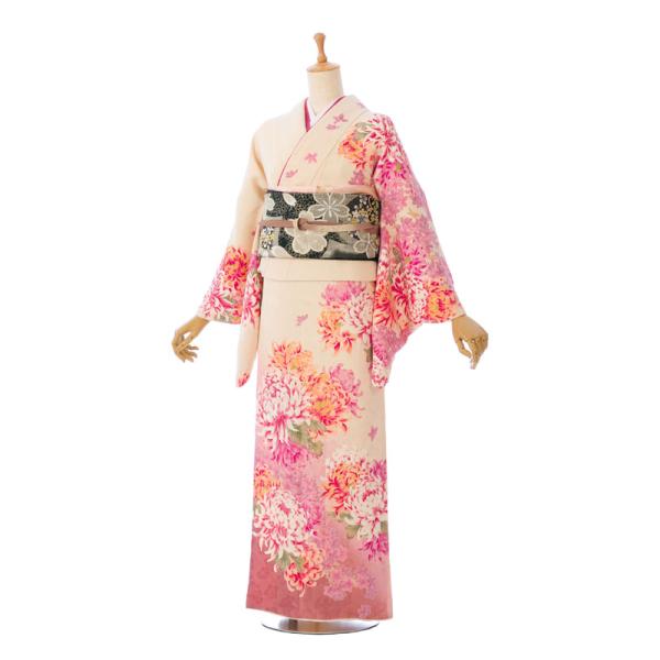 訪問着　付下げ　レンタル☆結婚式、入園、入学式、七五三などにおすすめです☆■対応身長：153cm〜165cm位まで■サイズ　：〜13号まで■身丈:166cm　裄:68cm　袖丈:50cm　前幅:24cm　後幅:30cm■色/柄：正絹 クリー...