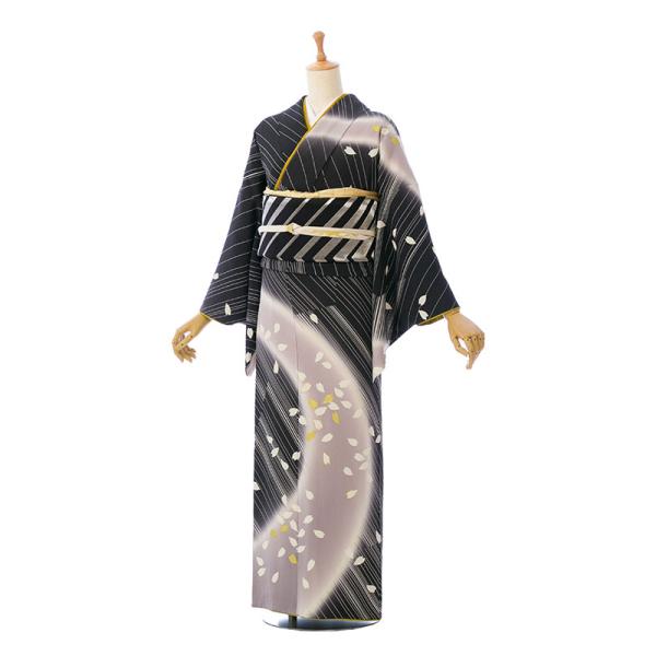 訪問着　付下げ　レンタル☆結婚式、入園、入学式、七五三などにおすすめです☆■対応身長：145cm〜158cm位まで■サイズ　：〜13号まで■身丈:166cm　裄:65cm　前幅:23.5cm　後幅:29cm　袖丈:50cm■色/柄：黒/白地...