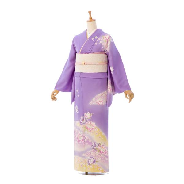 訪問着　付下げ　レンタル☆結婚式、入園、入学式、七五三などにおすすめです☆■対応身長：158cm〜165cm位まで■サイズ　：〜13号まで■身丈:165.5cm　裄:70cm　前幅:24cm　後幅:30.5cm　袖丈:49cm■色/柄：ラベ...