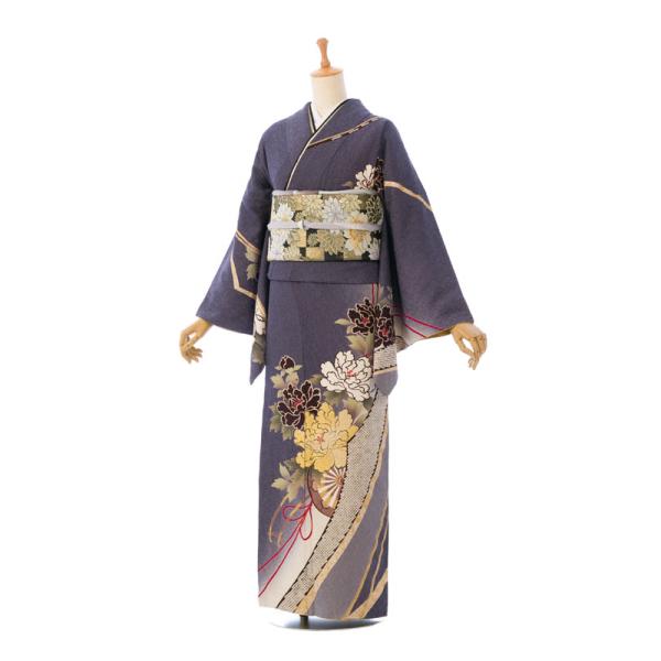 訪問着　付下げ　レンタル☆結婚式、入園、入学式、七五三などにおすすめです☆■対応身長：160cm〜168cm位まで■サイズ　：〜13号まで■身丈:168cm　裄:70cm　前幅:25cm　後幅:31cm　袖丈:50cm■色/柄：グレー 花車...