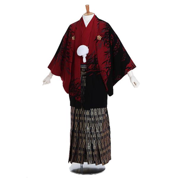成人式・卒業式　男性袴フルセットレンタル■対応身長　160〜165cm前後■標準ウエスト　60〜100cmまで■サイズ　（約）羽織・着丈:約90 裄丈:約73 袖丈:約51.5 袴丈:約89（cm）　　　　　　紋なし男性袴■色柄　羽織/着物...