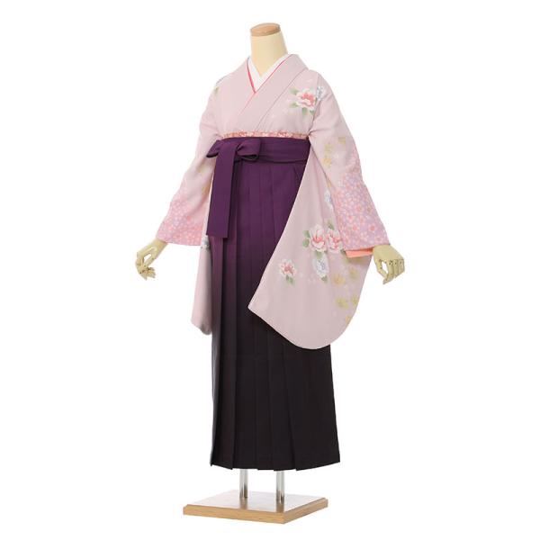 ☆卒業袴　レンタルセット☆R945_E-H054-24-6【対応身長・洋服サイズ】■草履使用:153〜158cm前後　■洋服サイズ：7号〜13号くらいまで■着物丈：約161cm 裄：約67cm 袖丈：約75cm 袴丈：約91cm■色/柄　着...