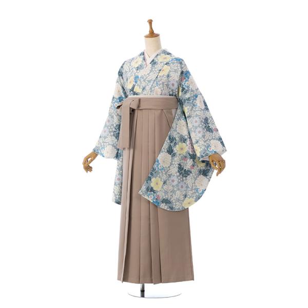 ☆卒業袴　レンタルセット☆HELD890_HDLD890【対応身長・洋服サイズ】■草履使用:148〜152cm前後　■洋服サイズ：7号〜13号くらいまで■裄:約68cm　袴丈:約87cm　身丈:約110cm　袖丈:約76cm■色/柄  着物...