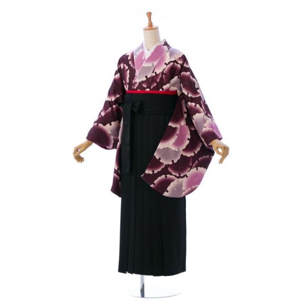 ☆卒業袴　レンタルセット☆HANAE　MORIR0101_HDLN101【対応身長・洋服サイズ】■草履使用:158〜163cm前後　■洋服サイズ：7号〜13号くらいまで■裄:約68cm　袴丈:約95cm■色/柄　着物：紫ぼかし地 雪輪文様　...