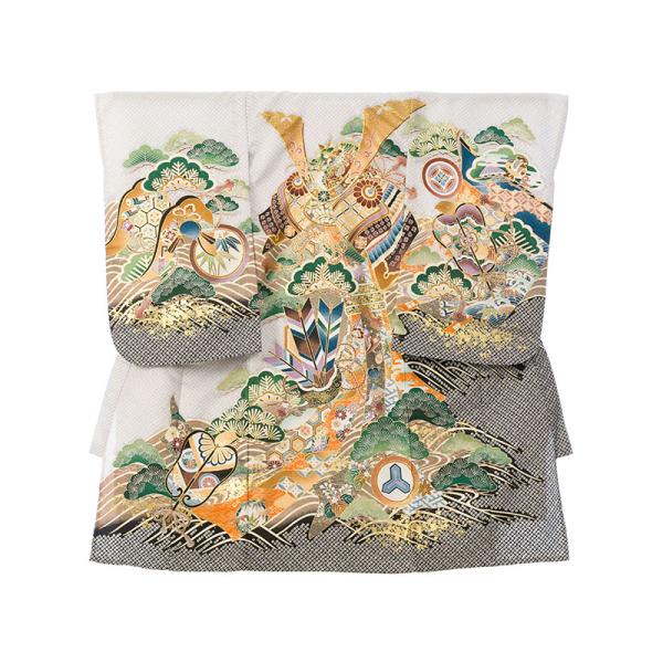 〔夏用着物 単衣 男児 産着レンタル〕フルセットこちらの商品は、夏用の【単衣】(ひとえ)のお宮参りの赤ちゃん着物です。【単衣】の着物とは、見た目は【袷】(あわせ)仕立ての着物と変わりませんが裏地をつけていないため、軽く、涼しくお召しいただけ...