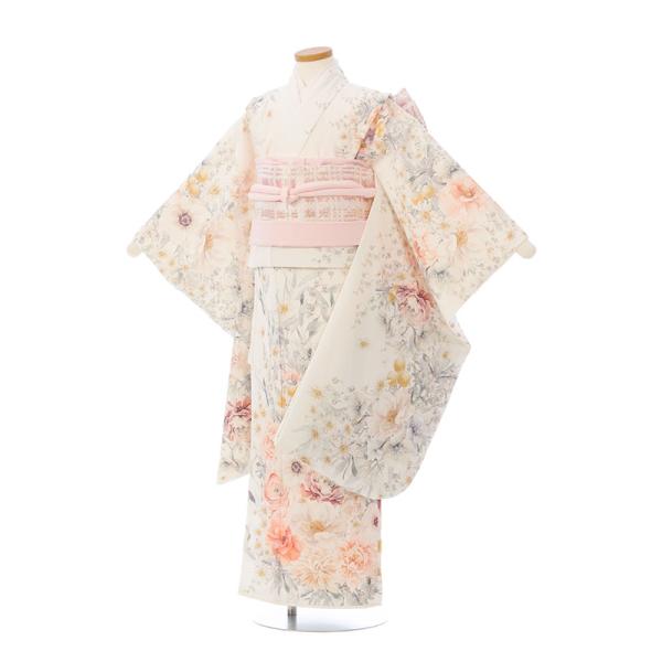 七五三レンタル　7歳女の子　親子コーデ　姉妹コーデできます！着物:白　ガーデン　絵羽■対応身長:約115〜125cm前後    ■（約）裄:54 身丈:135 袖丈:76 （cm）■生地:化繊<付属品　七五三　女の子7歳　16点フルセ...