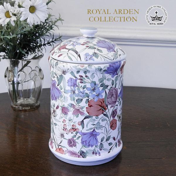 ロイヤルアーデンコレクション英国風の陶磁器を使用したインテリアコレクション。薔薇をモチーフに作られたオシャレなアイテムです。「商品番号」0260396「商品名」ロイヤルアーデン トイレポット 陶器 フラワーズ 英国風の陶器 おしゃれ サニタ...