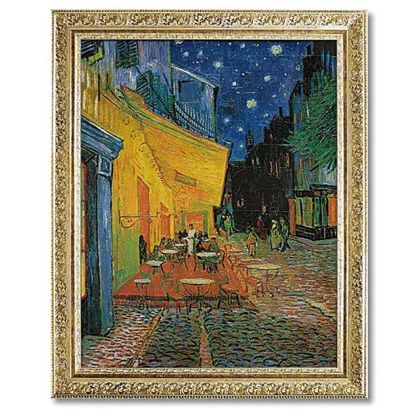 ビッグアート 〜名画シリーズ〜「商品番号」0291055「商品名」絵画 インテリア ゴッホ 名画「 夜のカフェテラス 」 ゴッホ Gogh オランダ画家 絵画 額入り「サイズ」幅 59×奥行 2×高さ 74cm（単位はセンチ）「作家」フィン...