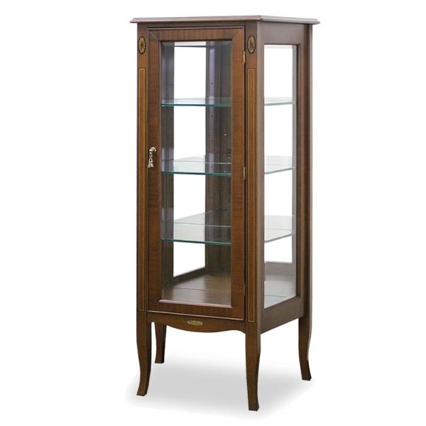 【商品番号】0950127【商品名】キュリオケース62  【サイズ】W614×D364×H1250mm　扉内内寸：幅（手前）315mm（奥）480mm×奥行285mm×高さ926mm 棚板ガラス：8mm厚ガラス3枚（各段64mm間隔で上下調...