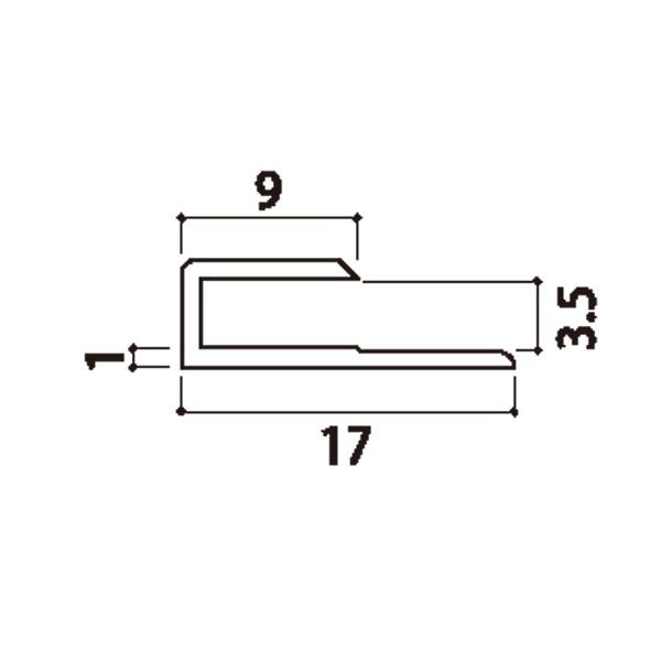 ニチレイマグネット  樹脂 コ型ジョイナー３．５ＧＣ ホワイト [BGC-2420W] 2.42m