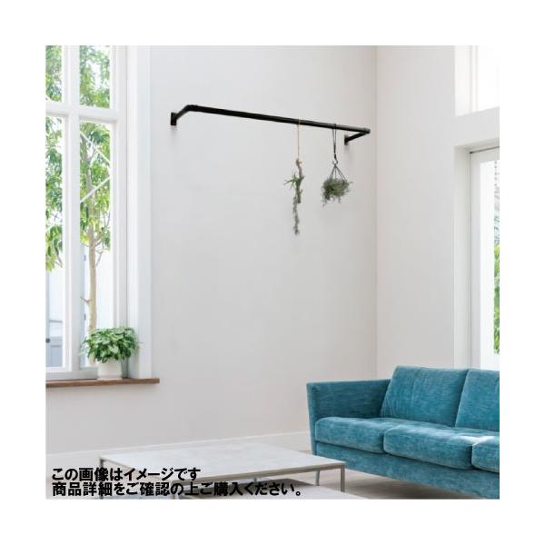 室内・屋外物干金物 壁付U型ハンギングパイプ Φ34 高さ253×幅1367 DRY・WAVE ドライ・ウェーブ [HGB25-1365] ブラック タカラ産業