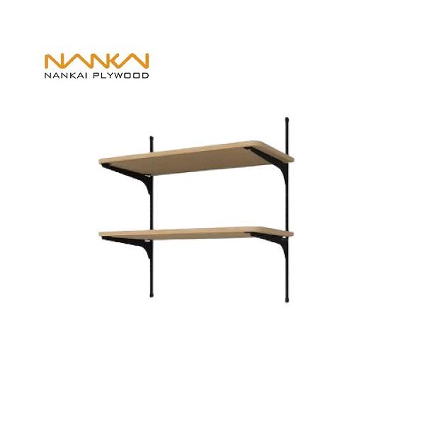 可動棚板セット セレクトシリーズ Bタイプ 幅800mm [KTB2D3W8-B-IJ] アートランバー(ブライトウォールナット)＋アームハング(SSブラック) 南海プライウッド