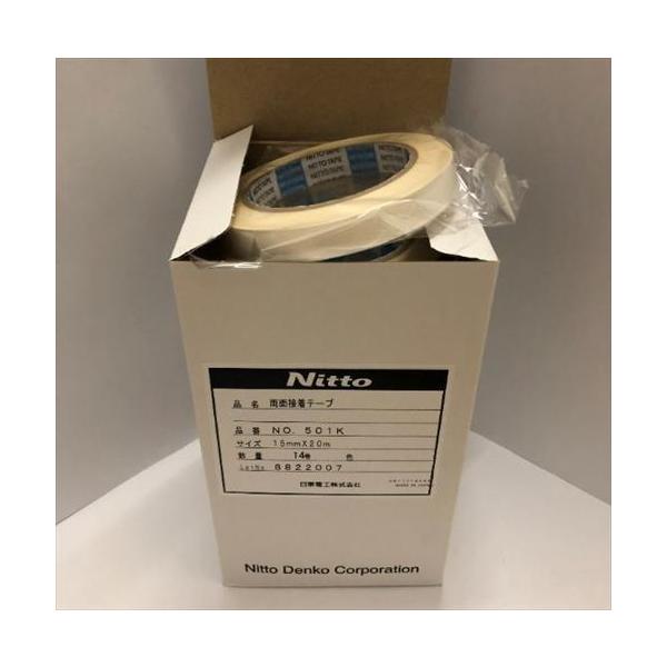 日東電工（NITTO DENKO）  テープ ニットー両面テープ ５０１Ｋ １５ｍｍ×２０ｍ [No501K15-84] 84個入り