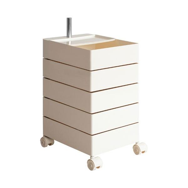 マルチワゴン Pluna プルーナ 5段 クリーム 完成品 キャスターのみ取り付け [562001045] WG-H001-CM 宮武製作所 メーカー直送