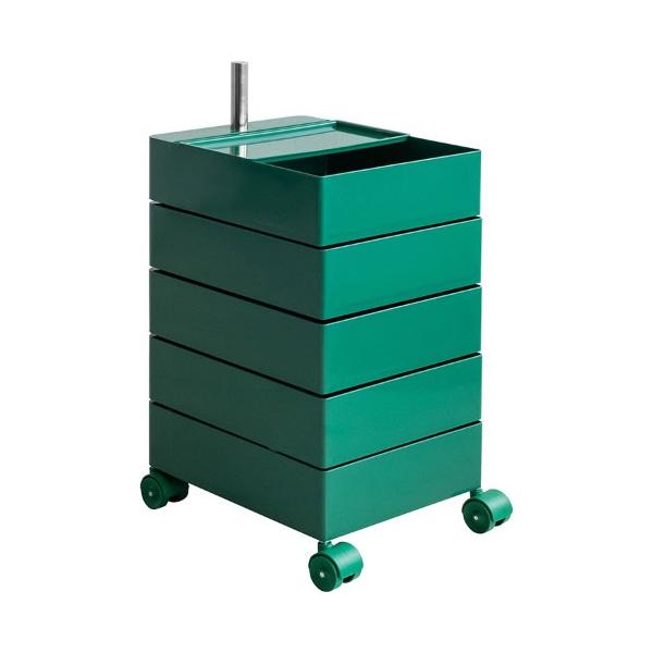 マルチワゴン Pluna プルーナ 5段 グリーン 完成品 キャスターのみ取り付け [562001002] WG-H001-GR 宮武製作所 メーカー直送