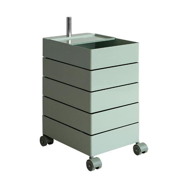 マルチワゴン Pluna プルーナ 5段 ライトグリーン 完成品 キャスターのみ取り付け [562001031] WG-H001-LGR 宮武製作所 メーカー直送