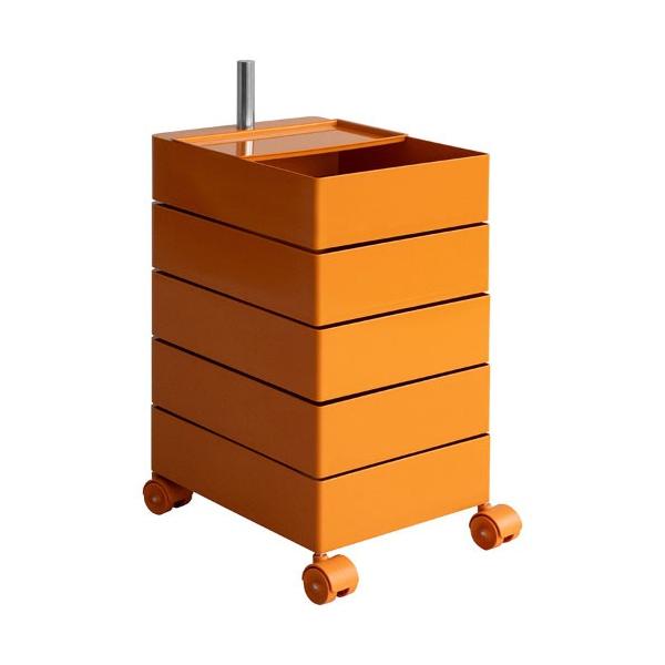 マルチワゴン Pluna プルーナ 5段 オレンジ 完成品 キャスターのみ取り付け [562001011] WG-H001-OR 宮武製作所 メーカー直送