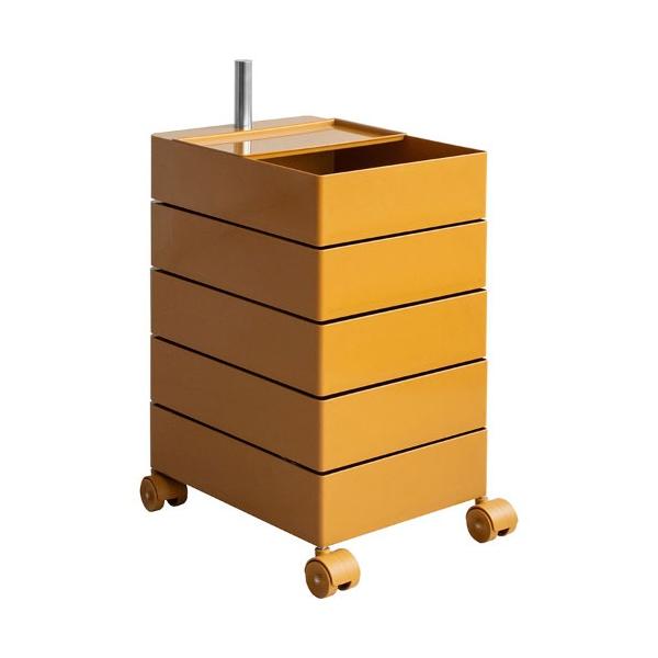 マルチワゴン Pluna プルーナ 5段 イエロー 完成品 キャスターのみ取り付け [562001004] WG-H001-YE 宮武製作所 メーカー直送