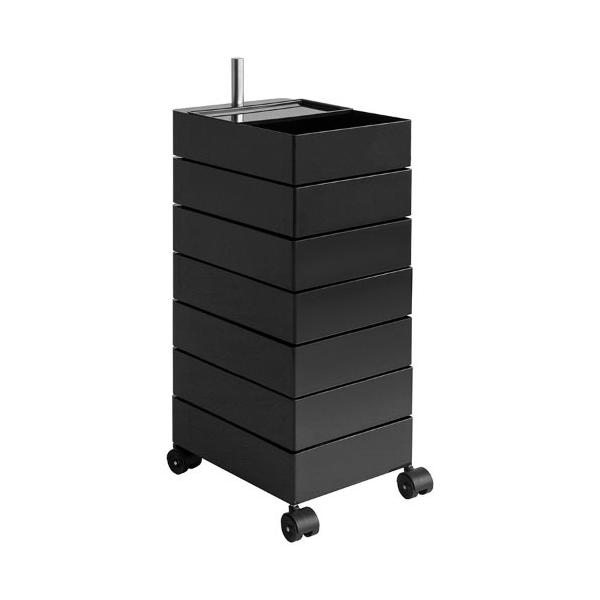 マルチワゴン Pluna プルーナ 7段 ブラック 完成品 キャスターのみ取り付け [562002009] WG-H002-BK 宮武製作所 メーカー直送