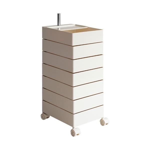 マルチワゴン Pluna プルーナ 7段 クリーム 完成品 キャスターのみ取り付け [562002045] WG-H002-CM 宮武製作所 メーカー直送