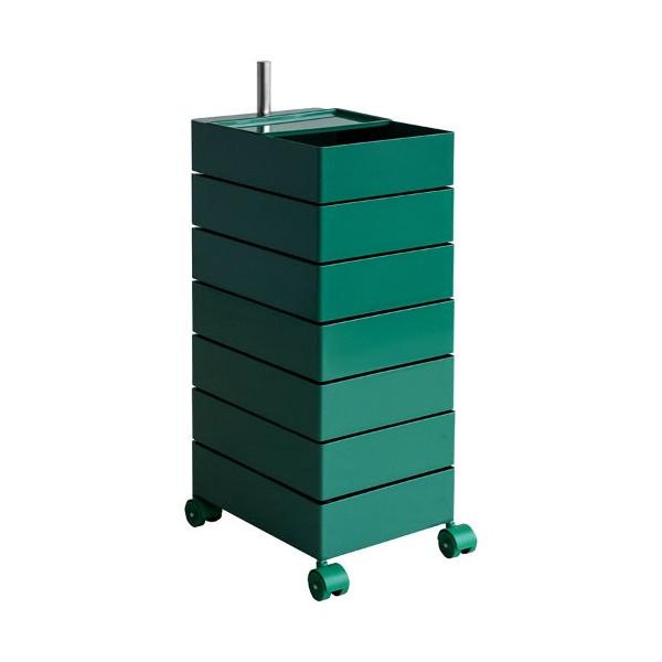 マルチワゴン Pluna プルーナ 7段 グリーン 完成品 キャスターのみ取り付け [562002002] WG-H002-GR 宮武製作所 メーカー直送