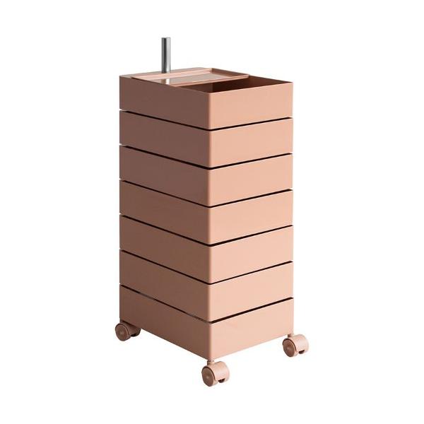 マルチワゴン Pluna プルーナ 7段 ライトピンク 完成品 キャスターのみ取り付け [562002008] WG-H002-LPK 宮武製作所 メーカー直送