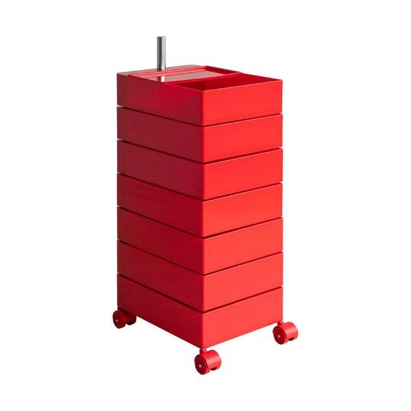 マルチワゴン Pluna プルーナ 7段 レッド 完成品 キャスターのみ取り付け [562002022] WG-H002-RD 宮武製作所 メーカー直送