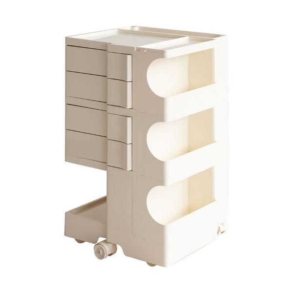 マルチワゴン Pluna プルーナ ハイタイプ クリーム 完成品 キャスターのみ取り付け [562004045] WG-H004-CM 宮武製作所 メーカー直送