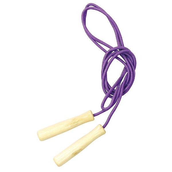 カラーバリエーションが豊富な木柄なわとび！【サイズ】全長：約2.3m、柄：φ12×113mm【重さ】71g【材質】木、ポリエステル、