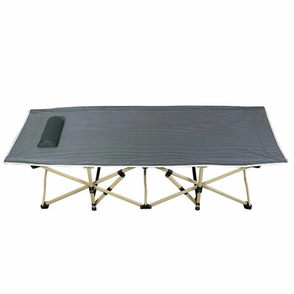 190cmのゆったりサイズ！ 耐荷重250kgの頑丈な折り畳みベッド 便利な収納袋・枕付【商品詳細】商品サイズ：展開時1900x800x400mm、収納時300x170x1050mmセット内容：本体×1