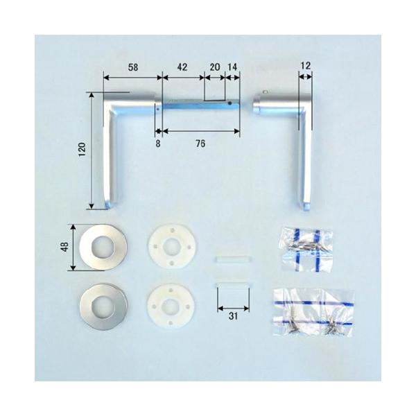 MIWA LA33 レバーハンドルMIWA製の「LA 33型 レバーハンドル」です。選択項目から色付きの仕様を指定の際にはご注文の確定後に別途加算がございます。ご注文お手続き時の価格には反映されておりませんのでご注意下さい。【商品詳細】◆対...