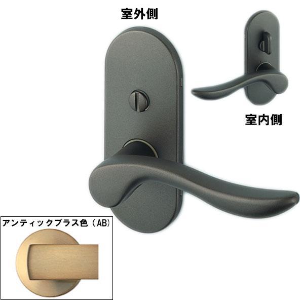 MCS2-L3-TF6-WB錠ケース：MCS錠レバーハンドル：L3レバーハンドルエスカッション：TF6ストライク：CS2仕上げ色：AB(アンティックブラス)