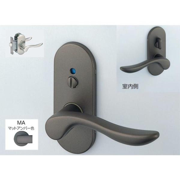 MCS3-L3-TF7-WB錠ケース：MCS錠レバーハンドル：L3レバーハンドルエスカッション：TF-7ストライク：CS2仕上げ色：(マットアンバー)