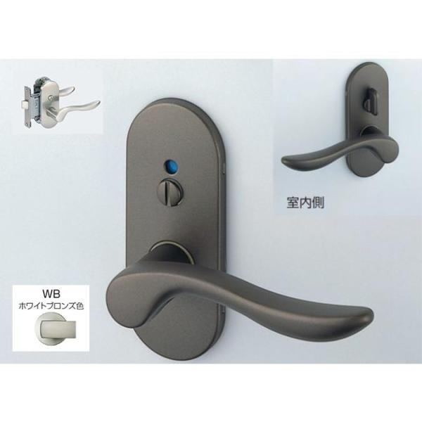 MCS3-L3-TF7-WB錠ケース：MCS錠レバーハンドル：L3レバーハンドルエスカッション：TF-7ストライク：CS2仕上げ色：WB(ホワイトブロンズ)