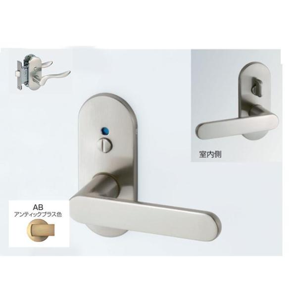 MCS3-L4-TF7-AB錠ケース：MCS錠レバーハンドル：L4レバーハンドルエスカッション：TF-7ストライク：CS2仕上げ色：AB(アンティックブラス)