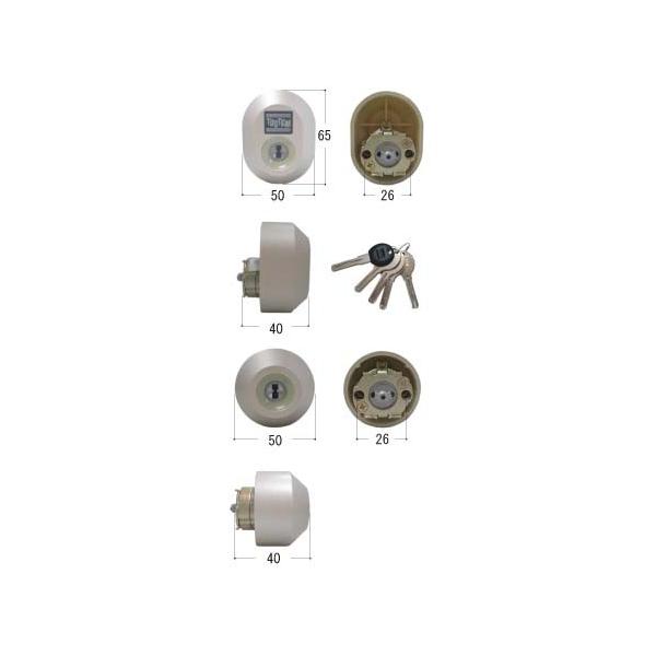 ◆TOSTEM SHOWA製 SD-470 WXシリンダー　2個同一 ※必ずご確認ください！こちらの商品と交換適合している場合のシリンダーの幅は47mmです。商品購入前に、シリンダーの幅を必ずご確認下さい。対応扉厚：33mm付属キー：5本(...